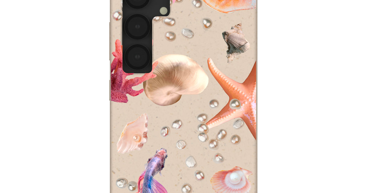 Seashell Aqua Dreams Samsung Galaxy S25 Case – Pela Case