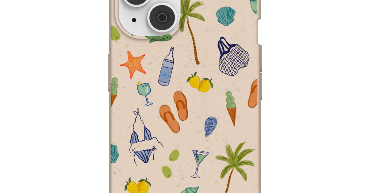 Seashell Coastline Sketch iPhone 14/16e Case – Pela Case