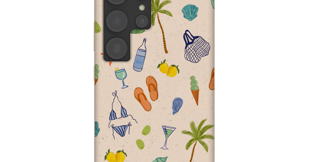 Seashell Coastline Sketch Samsung Galaxy S24 Ultra Case – Pela Case