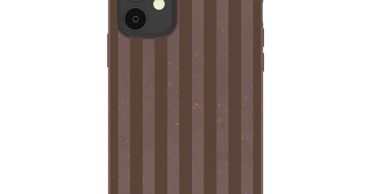 Chocolate Brown Cocoa Stripes iPhone 11 Case – Pela Case