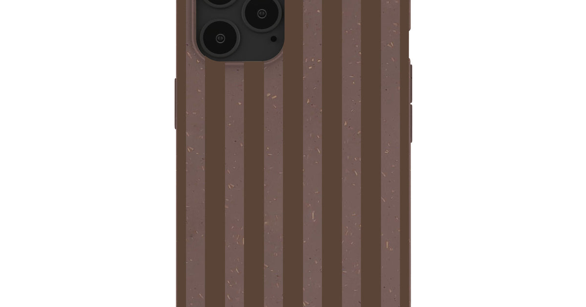 Chocolate Brown Cocoa Stripes iPhone 12 Pro Max Case – Pela Case