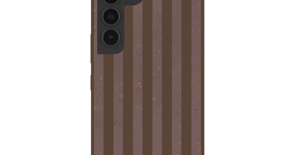Chocolate Brown Cocoa Stripes Samsung Galaxy S22 Case – Pela Case