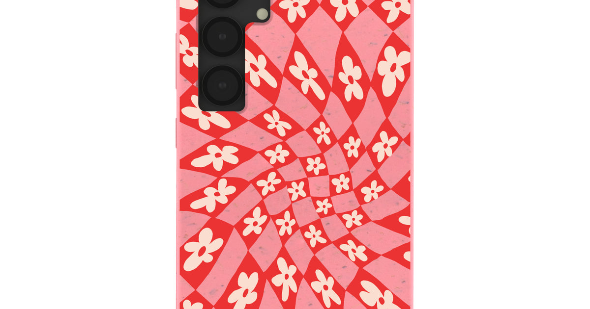 Bubblegum Pink Funky Fleurs Samsung Galaxy S25+(Plus) Case – Pela Case