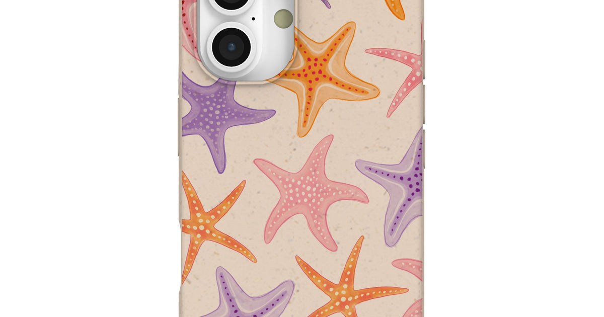 Seashell Starfish Parade iPhone 16 Case – Pela Case