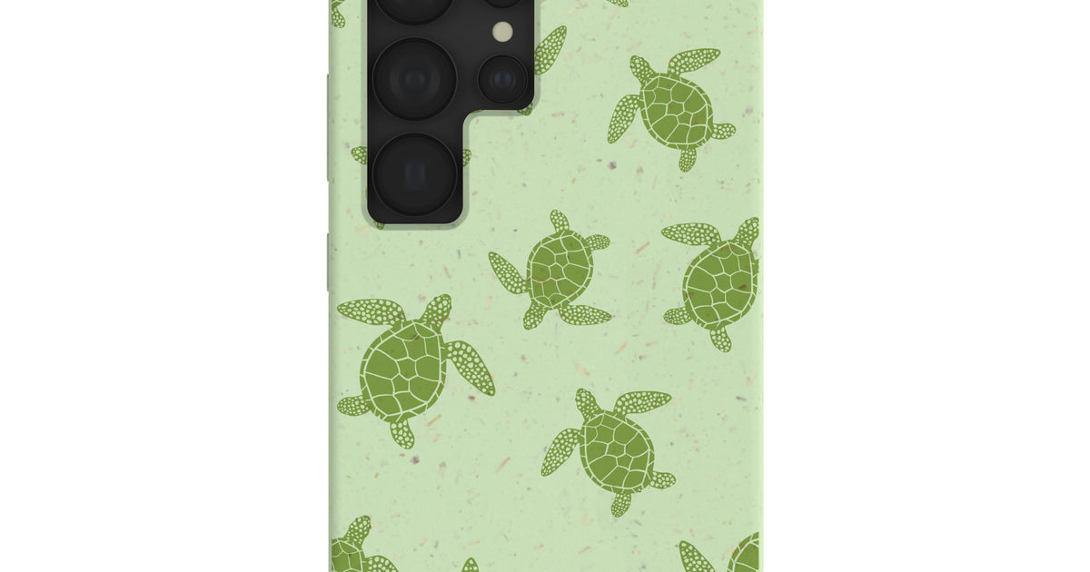 Sage Green Tiny Turtles Samsung Galaxy S25 Ultra Case – Pela Case
