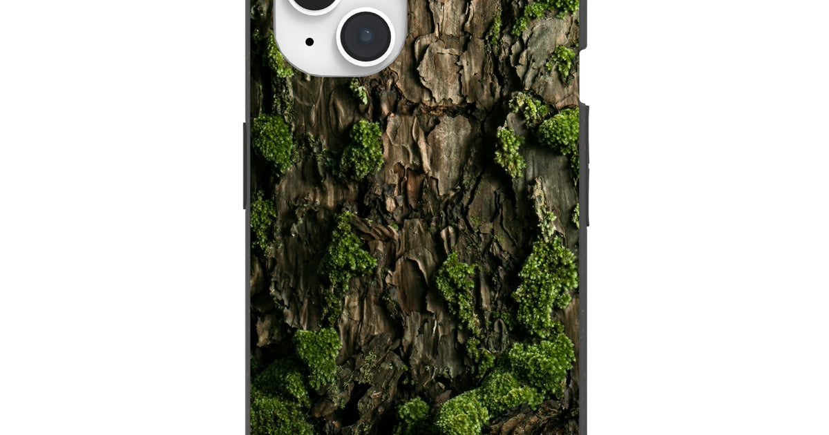 Black Tree Bark iPhone 15 Case – Pela Case
