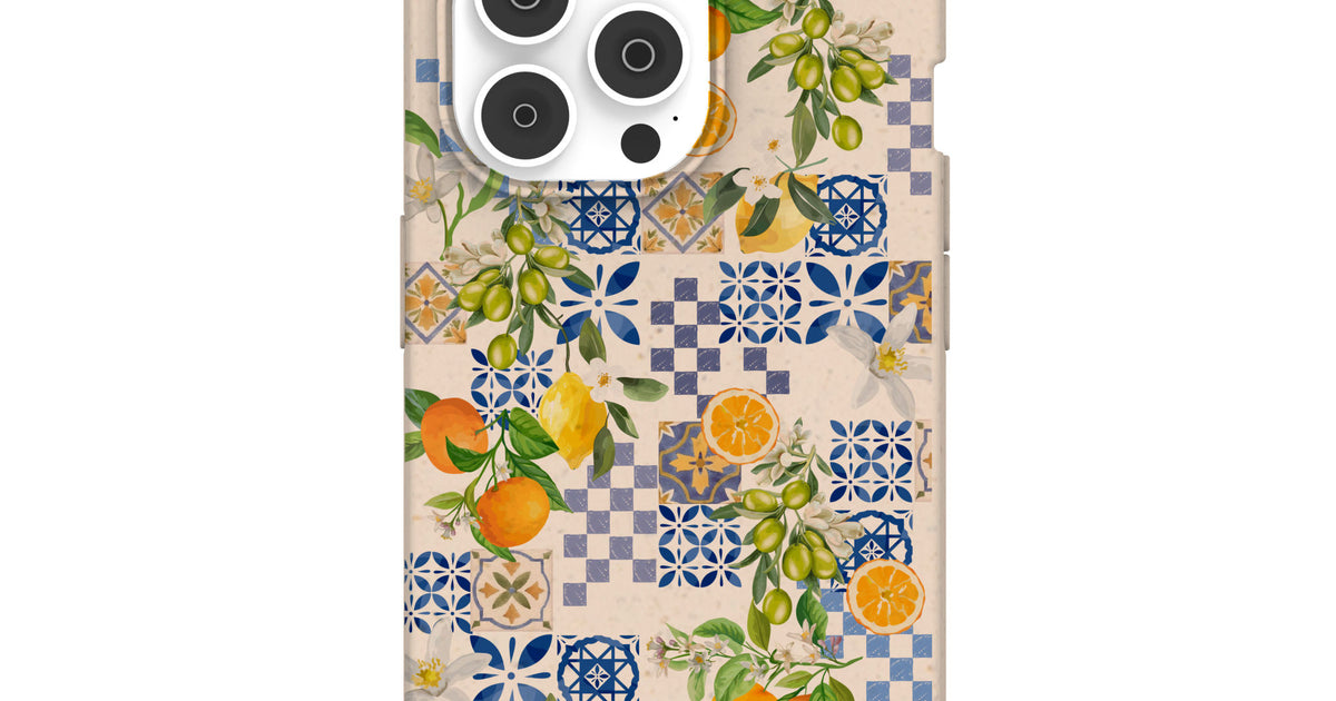 Seashell Amalfi Fruits iPhone 14 Pro Case – Pela Case