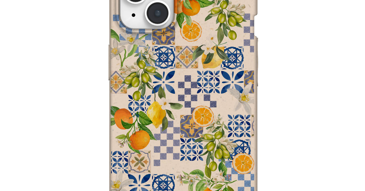 Seashell Amalfi Fruits iPhone 15 Plus Case – Pela Case