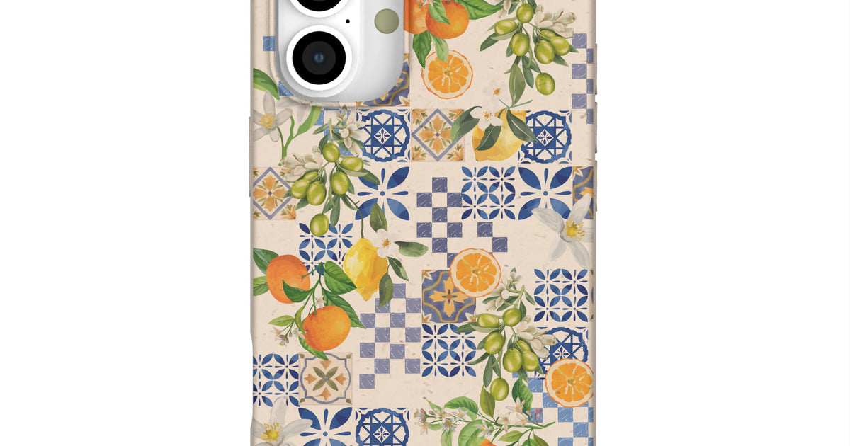 Seashell Amalfi Fruits iPhone 16 Plus Case – Pela Case