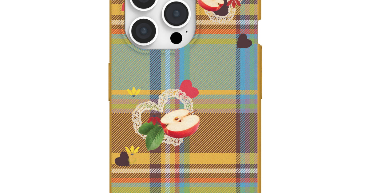 Honey Apple Plaid iPhone 15 Pro Case – Pela Case
