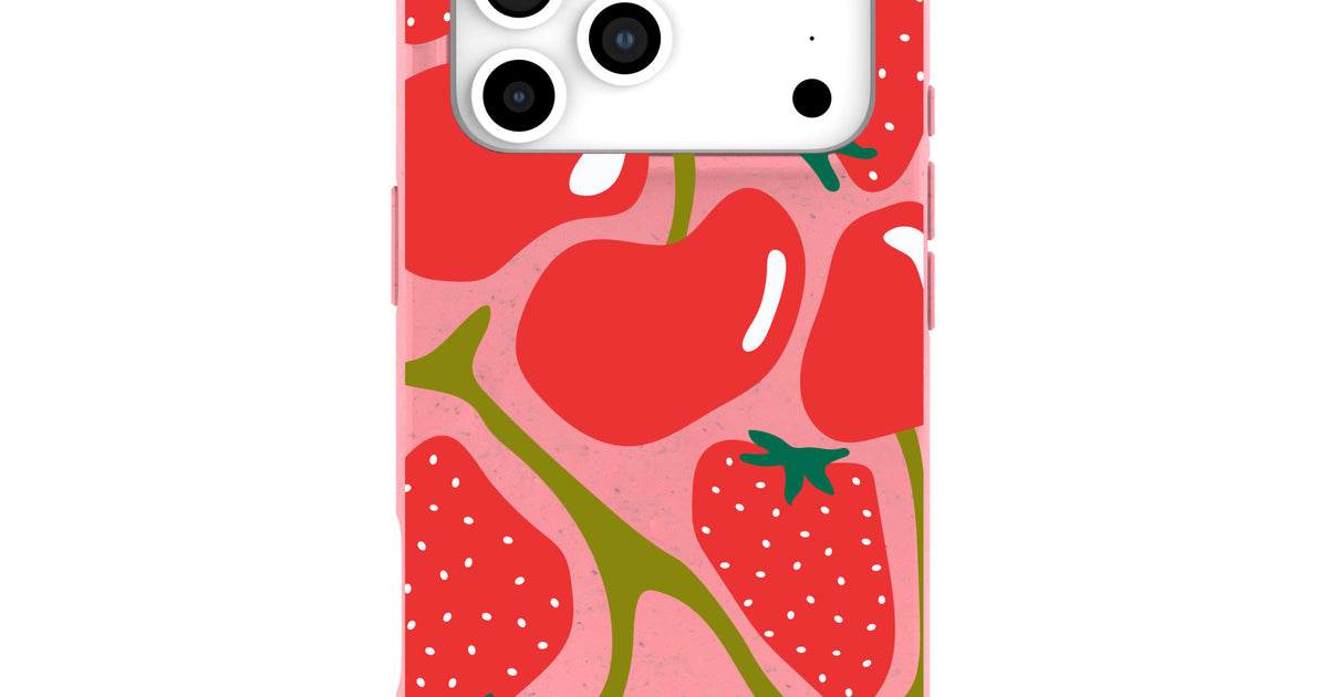 Bubblegum Pink Cherry Berry iPhone 17 Pro Max Case – Pela Case