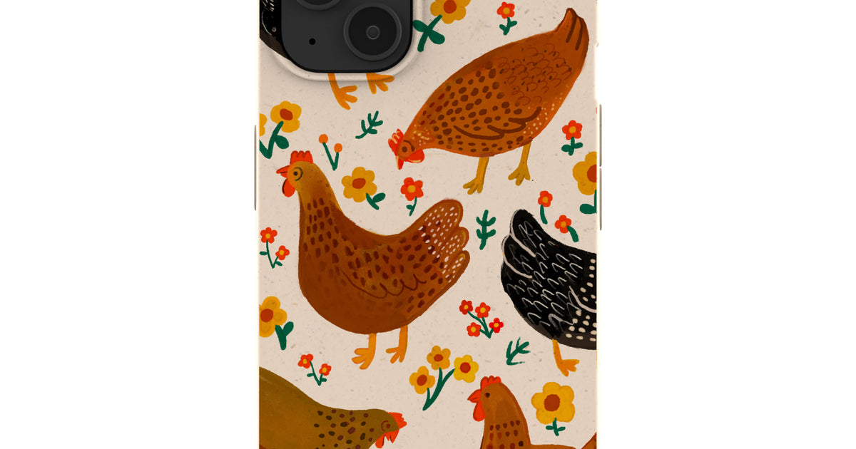 Seashell Chicken Garden iPhone 13 Case – Pela Case