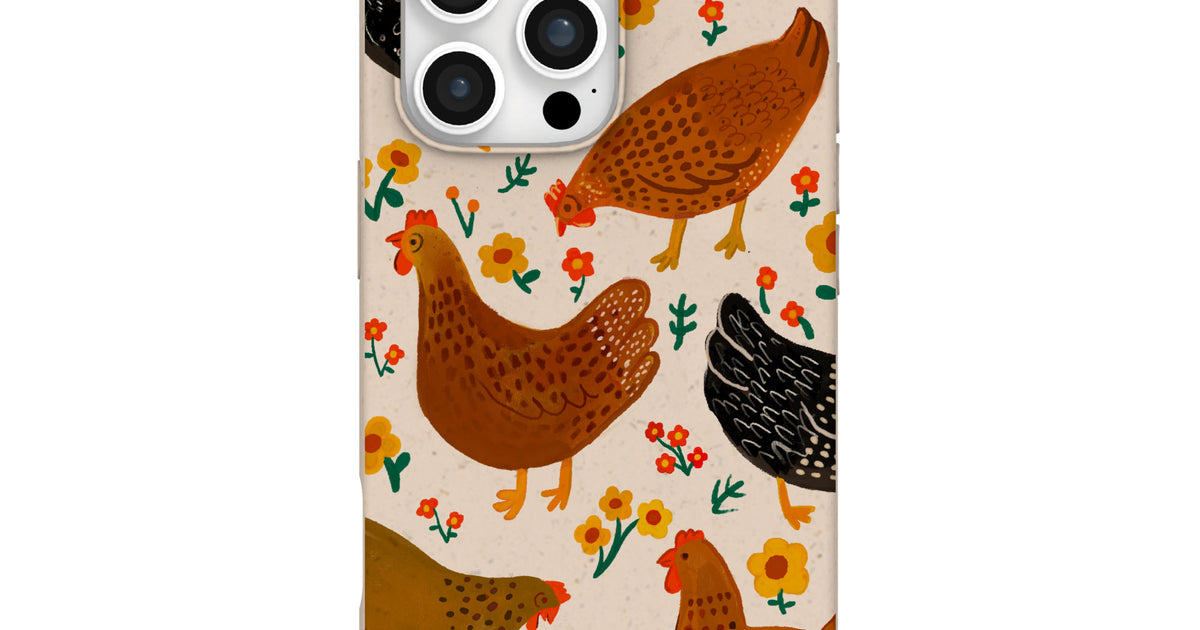 Seashell Chicken Garden iPhone 16 Pro Max Case – Pela Case