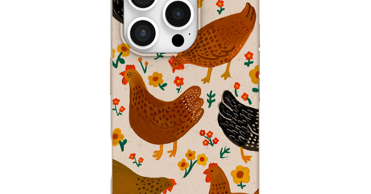 Seashell Chicken Garden iPhone 16 Pro Case – Pela Case