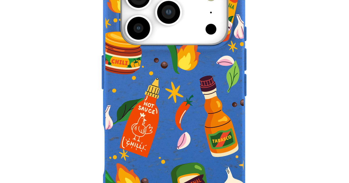 Electric Blue Hot Stuff iPhone 17 Pro Case – Pela Case