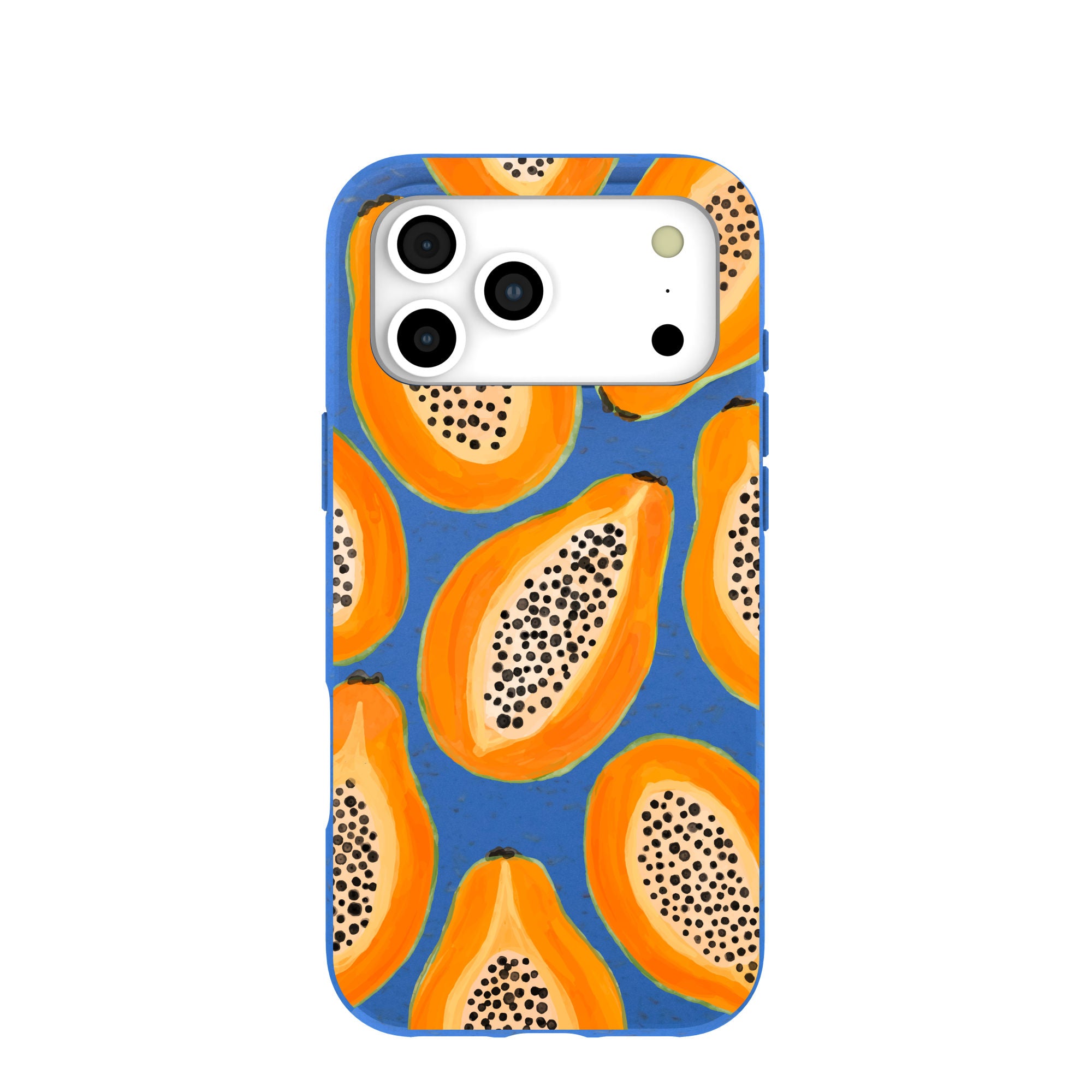 Electric Blue Juicy Papayas iPhone 17 Pro Max Case – Pela Case