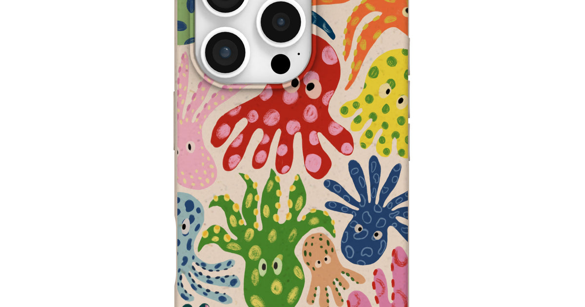 Seashell Octopi iPhone 16 Pro Case – Pela Case