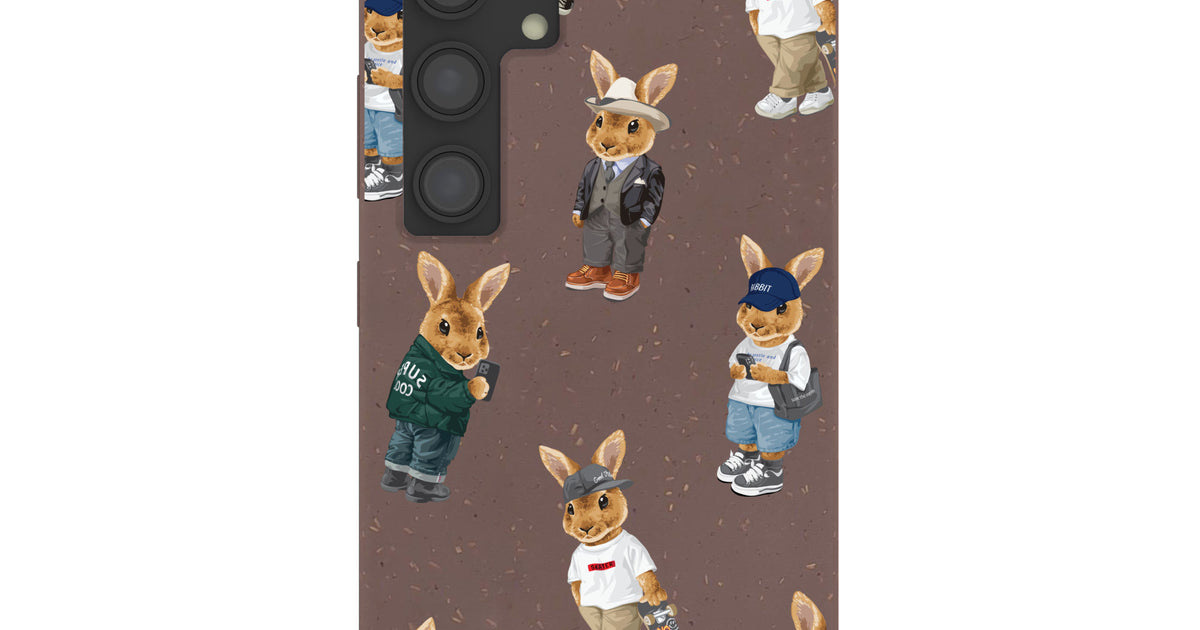 Chocolate Brown Rabbit Friends Samsung Galaxy S24 Case – Pela Case
