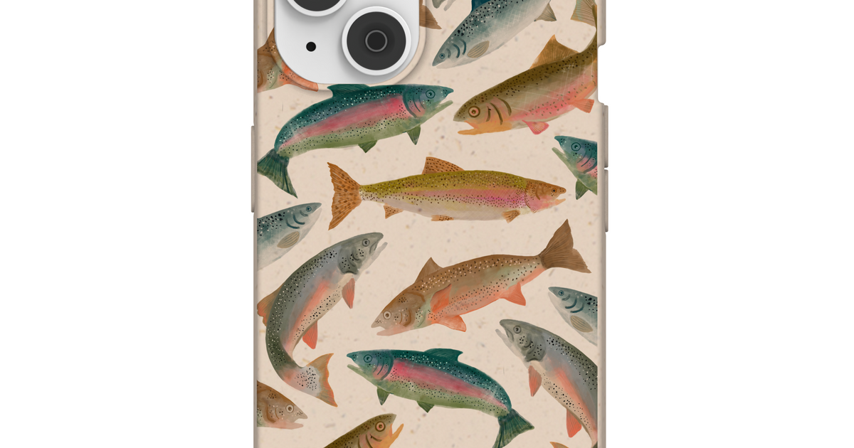 Seashell Rainbow Trout iPhone 14 Case – Pela Case