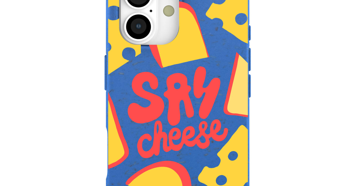 Electric Blue Say Cheese iPhone 17 Case – Pela Case