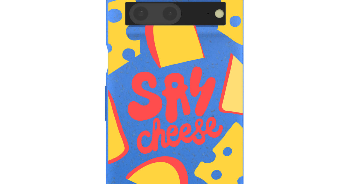 Coque Google Pixel 7 bleu électrique Say Cheese – Pela Case