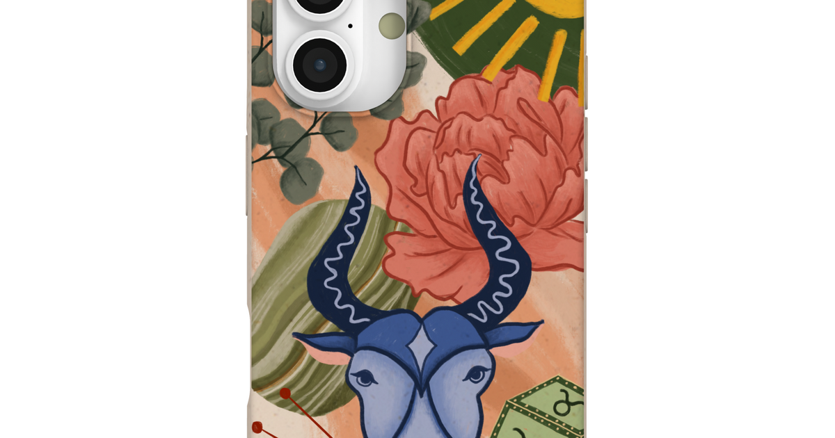 Seashell Taurus Bull iPhone 16 Case – Pela Case