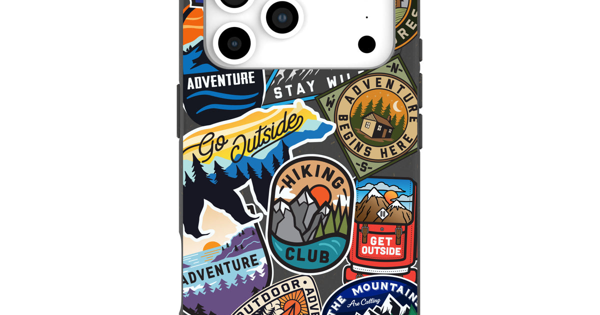 Black Trail Stickers iPhone 17 Pro Max Case – Pela Case