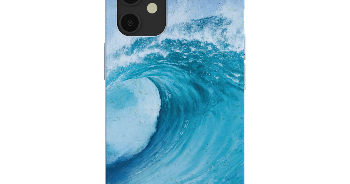 Powder Blue Big Wave iPhone 12 Mini Case – Pela Case