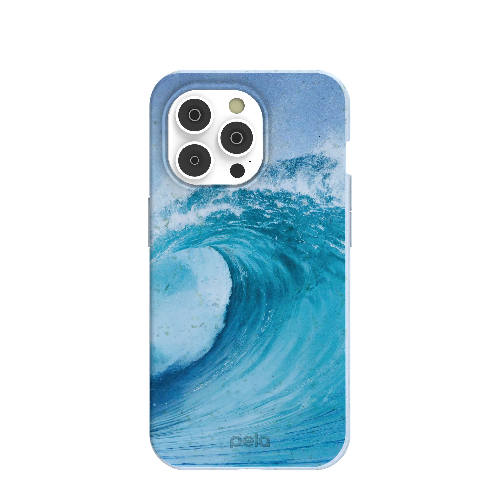 Powder Blue Big Wave iPhone 14 Pro Case – Pela Case