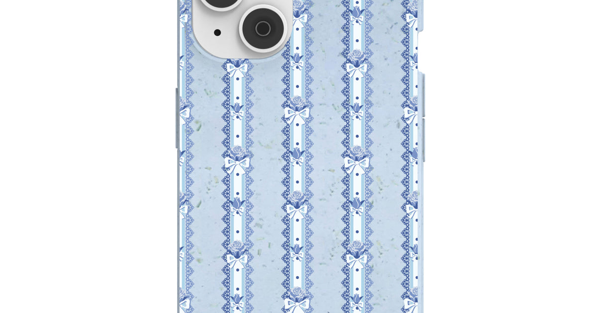 Powder Blue Bows and Blossoms iPhone 14/16e Case – Pela Case