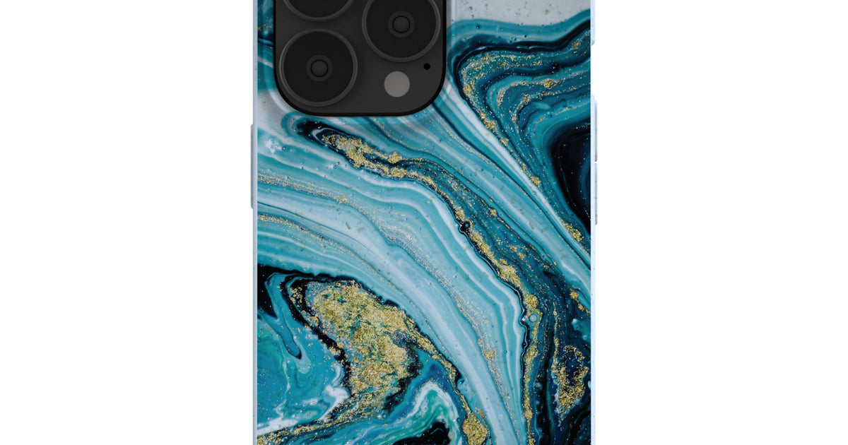 Powder Blue Marble iPhone 13 Pro Case – Pela Case