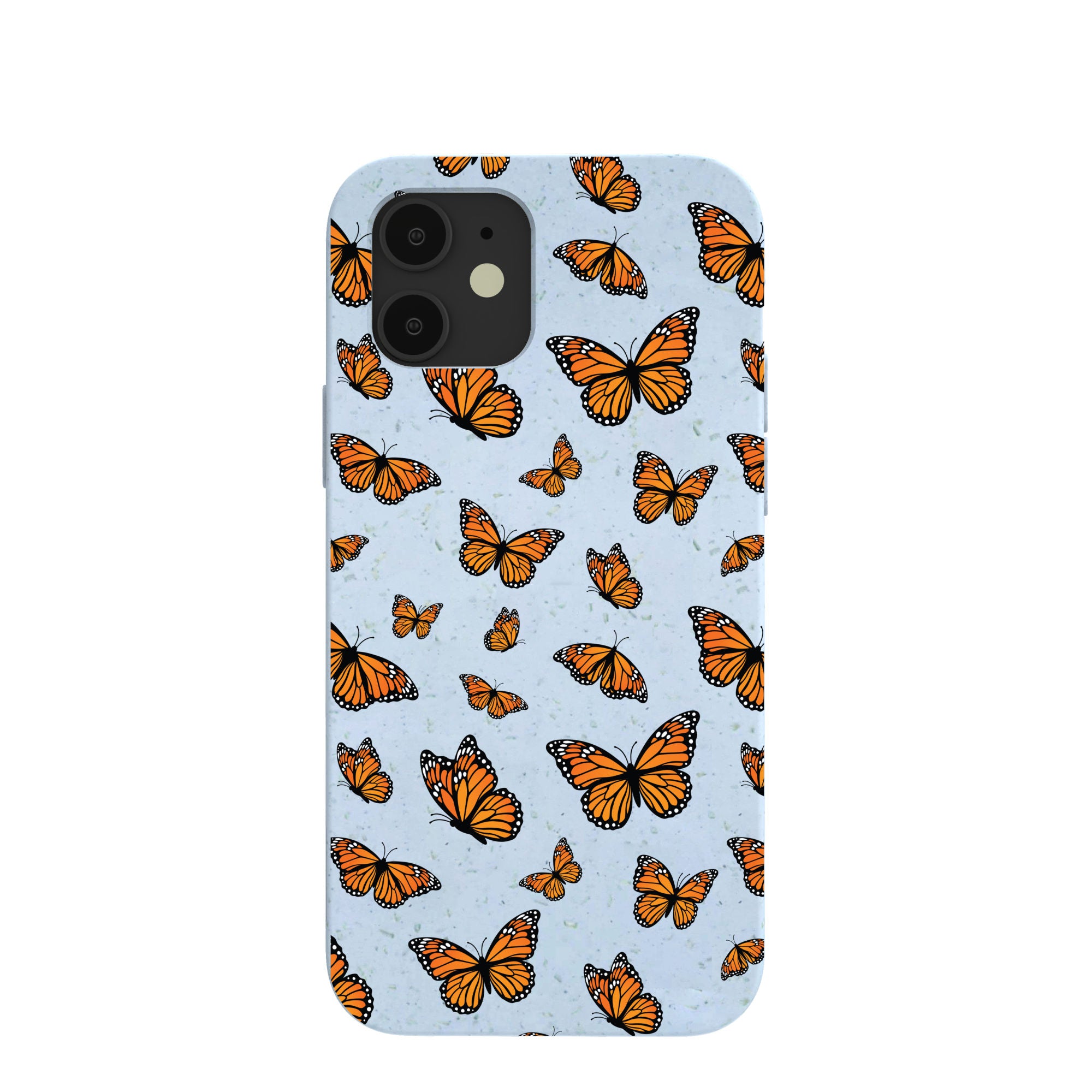 Powder Blue Monarchs in flight iPhone 12/ iPhone 12 Pro Case – Pela Case