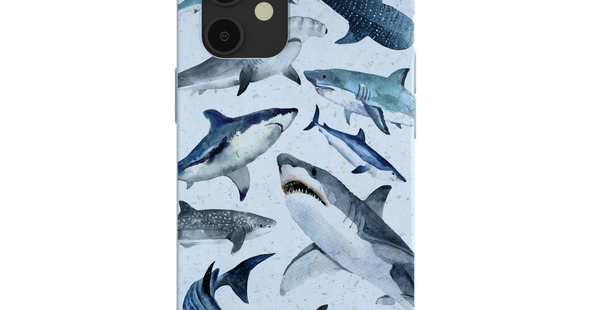 Powder Blue Sharks iPhone 12/ iPhone 12 Pro Case – Pela Case